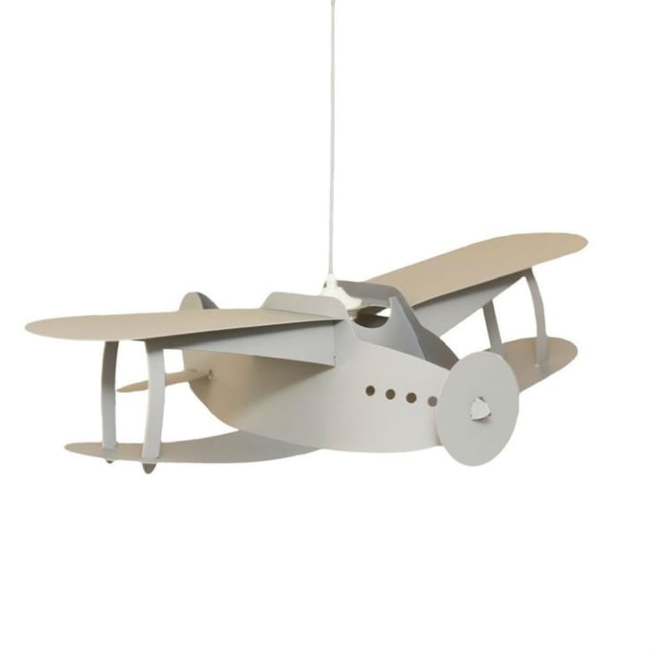 Lámpara de techo infantil Avión Gris 50 cm | Maisons du Monde