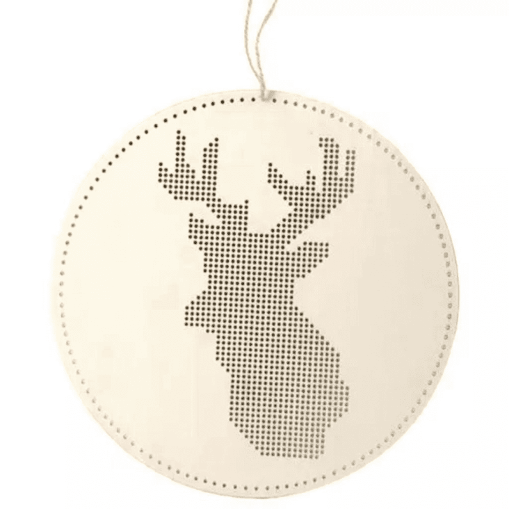 Mobile in legno per ricamare - Cervo 22 x 22 cm | Maisons du Monde