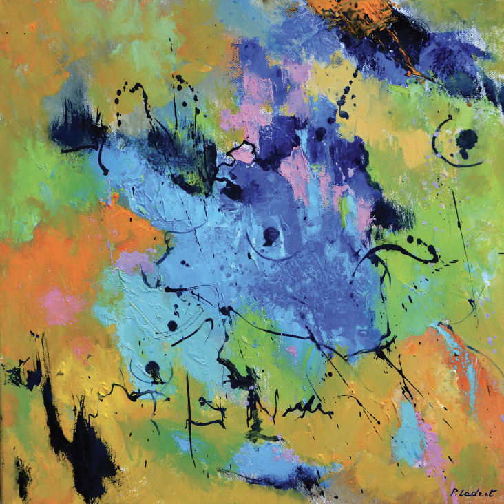 Cuadro azul secreto impresión sobre lienzo 80x80cm | Maisons du Monde