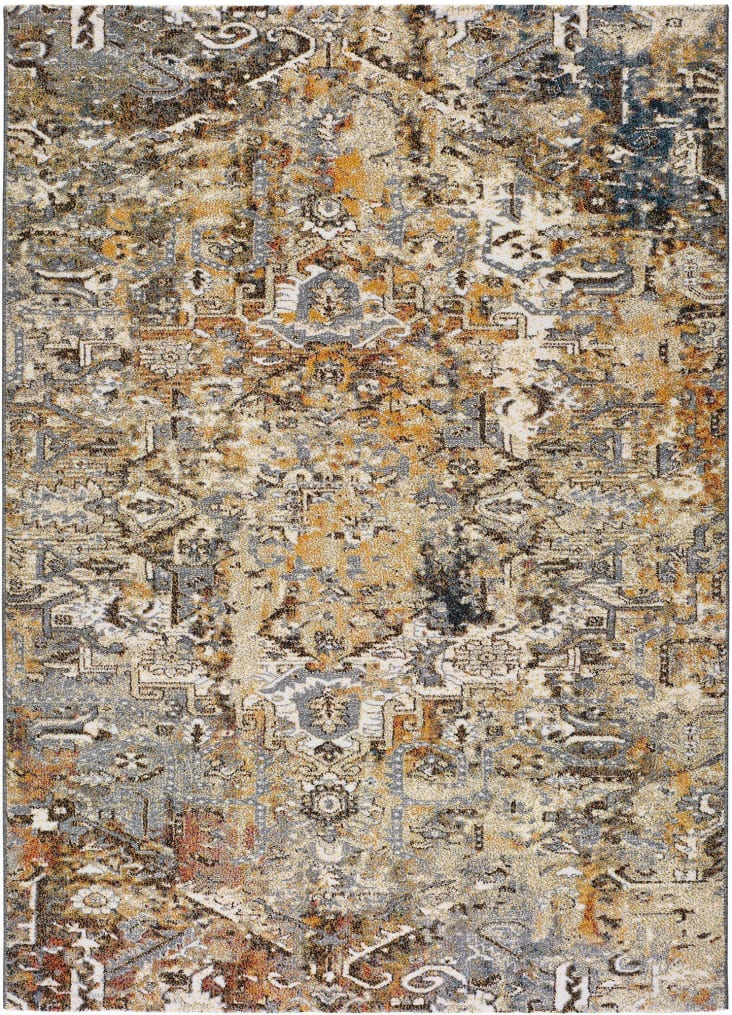 Tapis abstrait rouille/beige/gris 80x150 cm Shiraz | Maisons du Monde