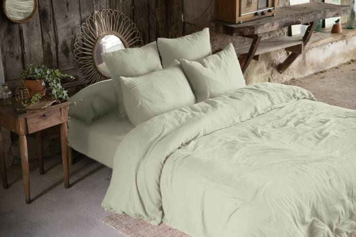 Housse de couette gaze de coton uni Hdc_gaze_br | Maisons du Monde