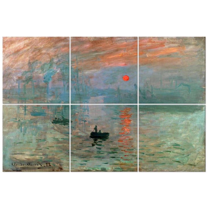 Panel Multiple Impresión. Sol Naciente - Claude Monet cm. 100x150 (6x ...