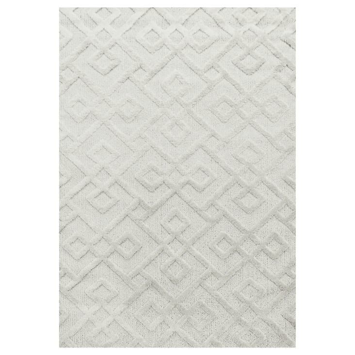 Tapis bohème à relief blanc ivoire 240x340cm Boheme | Maisons du Monde