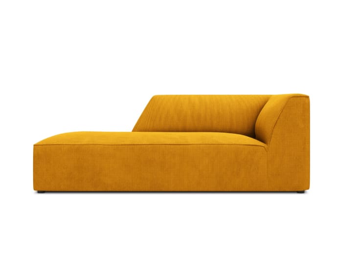 1-Sitzer Liegesofa rechts aus Cord, gelb Ruby | Maisons du Monde