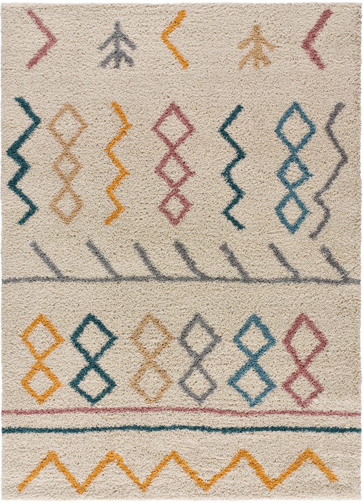 Zottelteppich im skandinavischen Design, mehrfarbig, 80X150 cm ULAI | Maisons du Monde