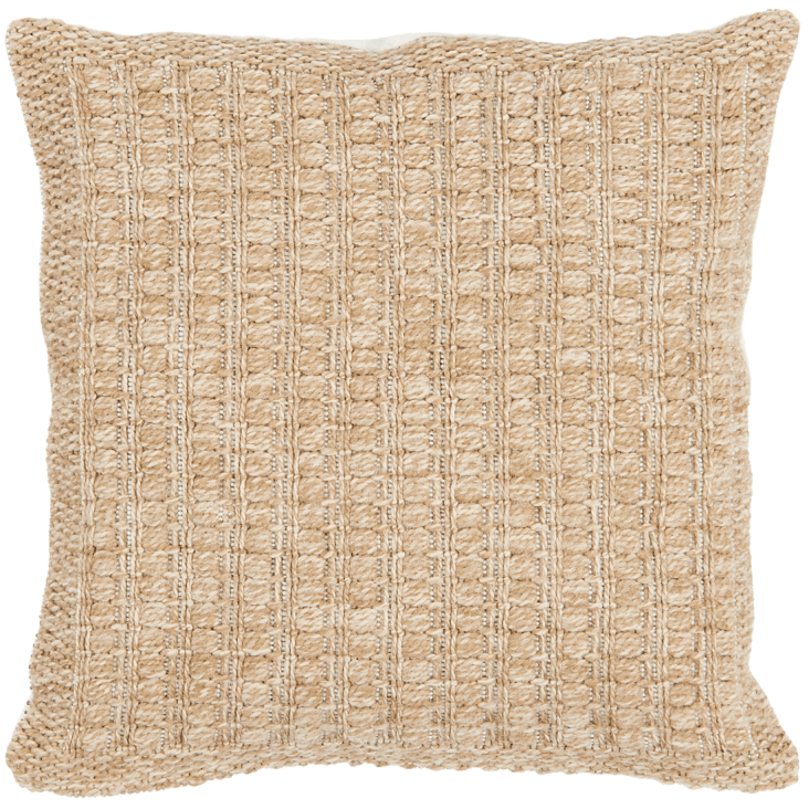 Funda de cojín efecto yute 50x50 NATURE | Maisons du Monde