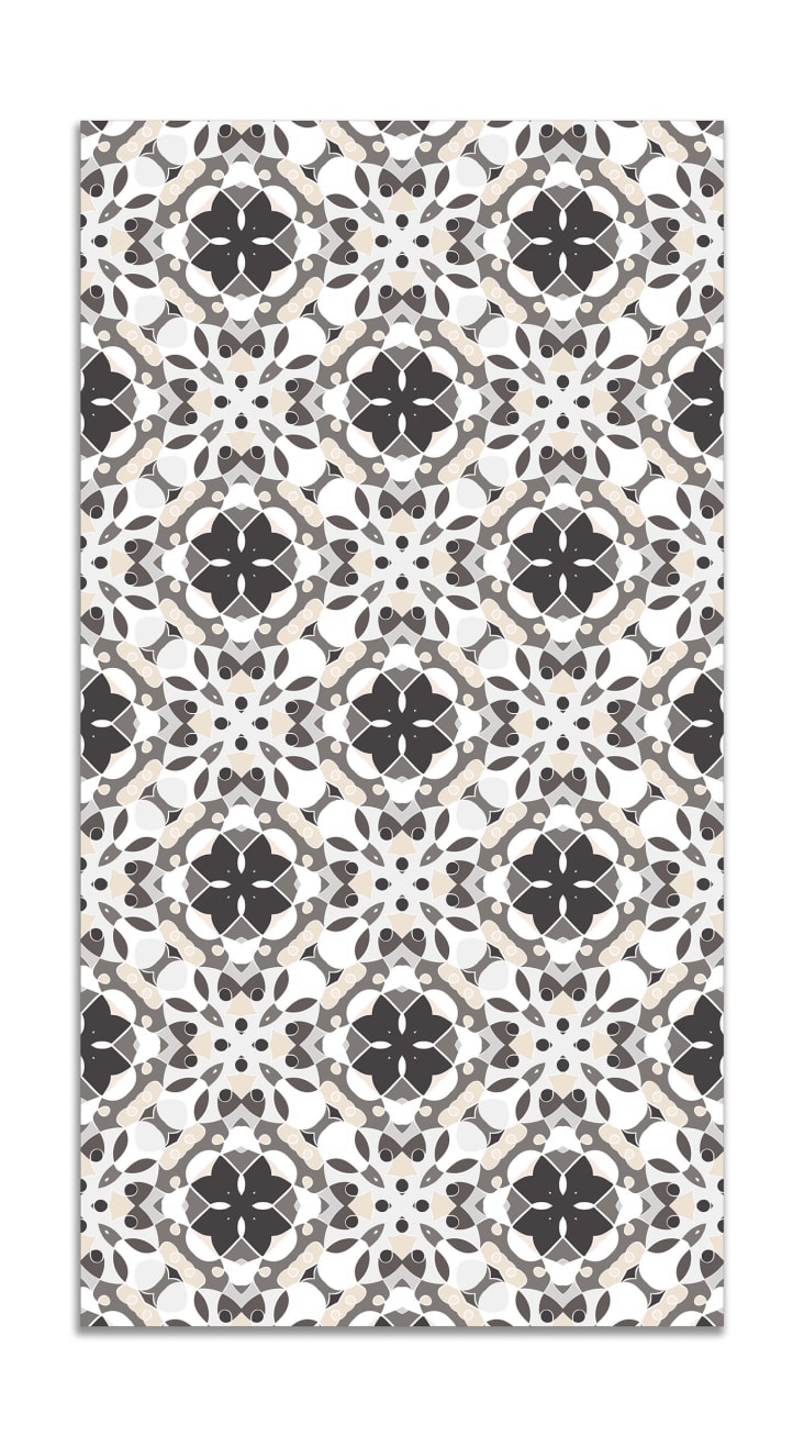 Alfombra vinílica hidráulico oriental mosaico gris 60x110 cm Alfombras orientales | Maisons du Monde