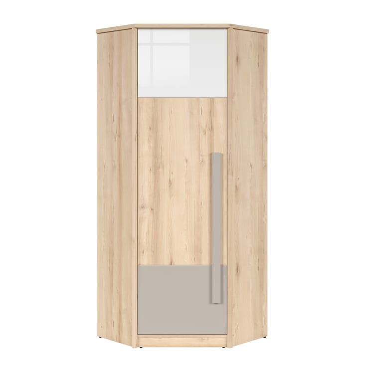 Schrank mit 1 Tür, Holzoptik und Grau, 198.5cm Stella | Maisons du Monde