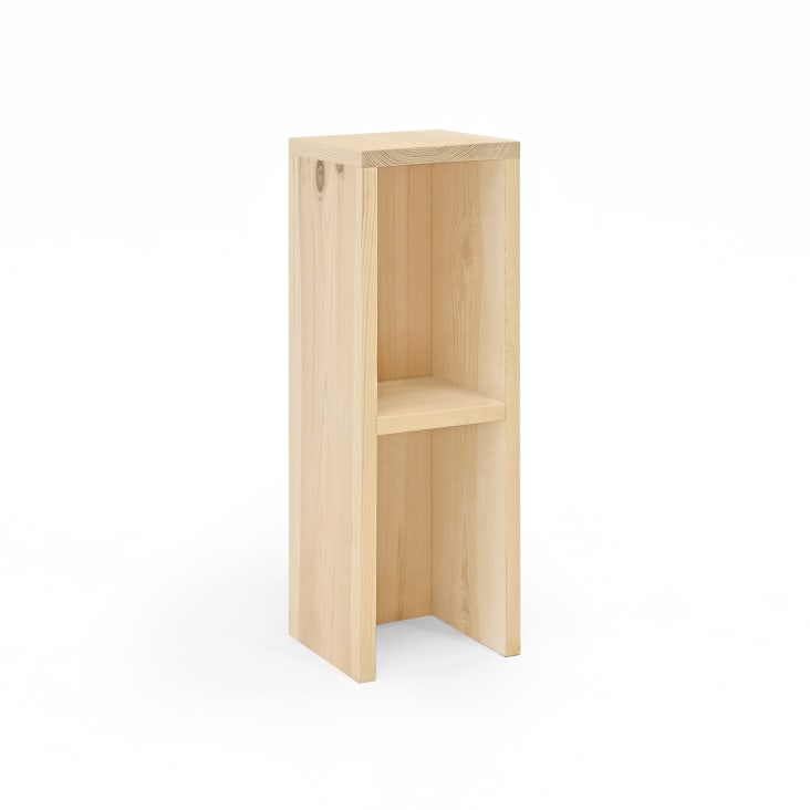 Table de chevet en bois de sapin naturel 60x20cm Lina | Maisons du Monde