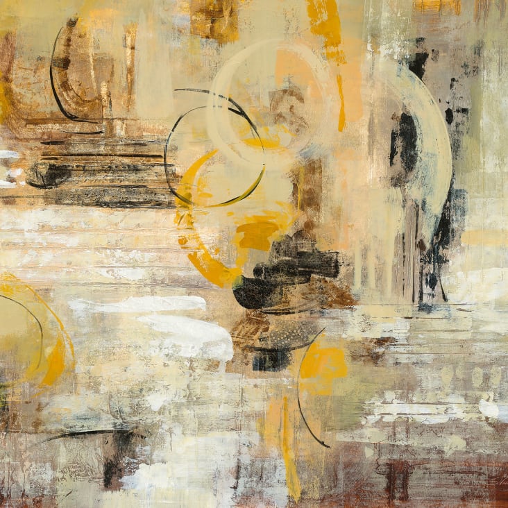 Cuadro resplandor color crema impresión sobre lienzo 50x50cm | Maisons ...