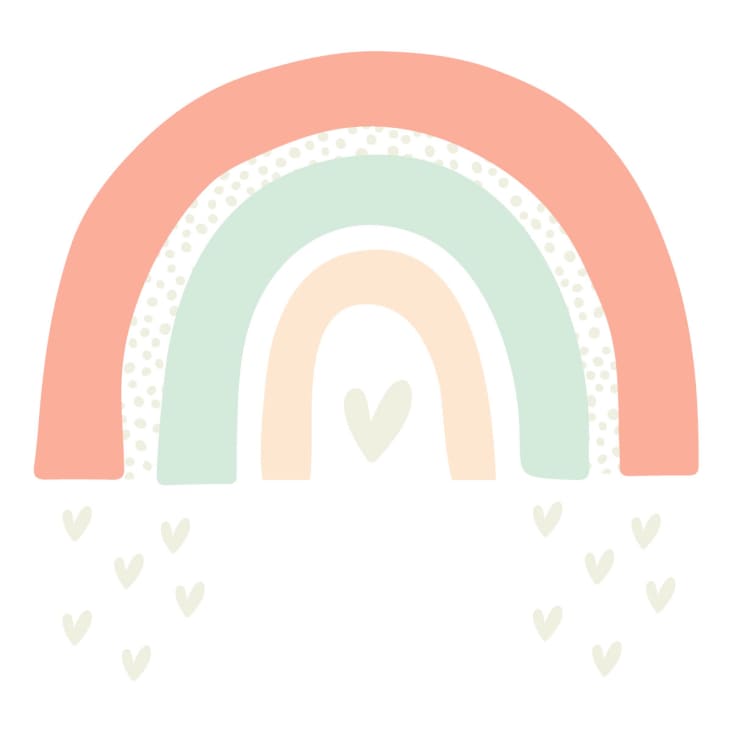 Selbstklebende Vinylaufkleber im Regenbogen-Design, pfirsich und minze Rainbows1 | Maisons du Monde