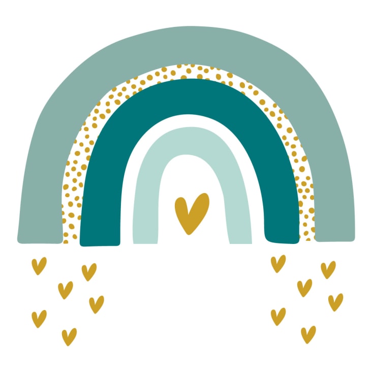 Selbstklebende Vinylaufkleber im Regenbogen-Design, minze Rainbows1 | Maisons du Monde