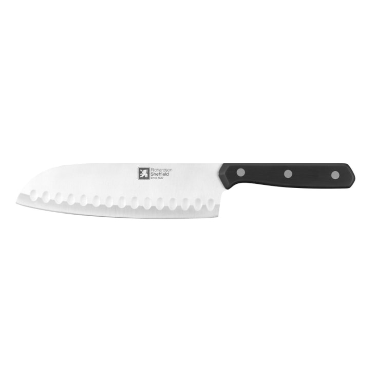 Coltello Santoku 17,5 cm in acciaio inox + pom nero Cucina | Maisons du ...