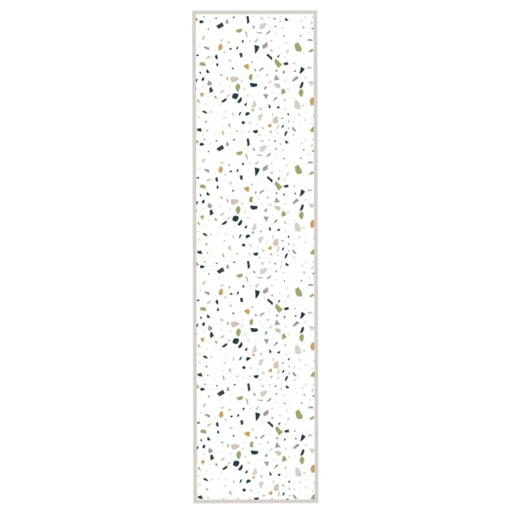 Tapis vinyle vert et gris terrazzo 48x198 cm Terrazzo | Maisons du Monde
