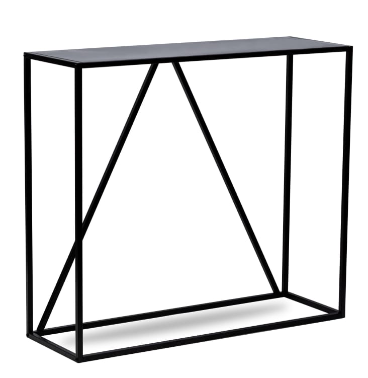 Consola estilo industrial en acero negro | Maisons du Monde
