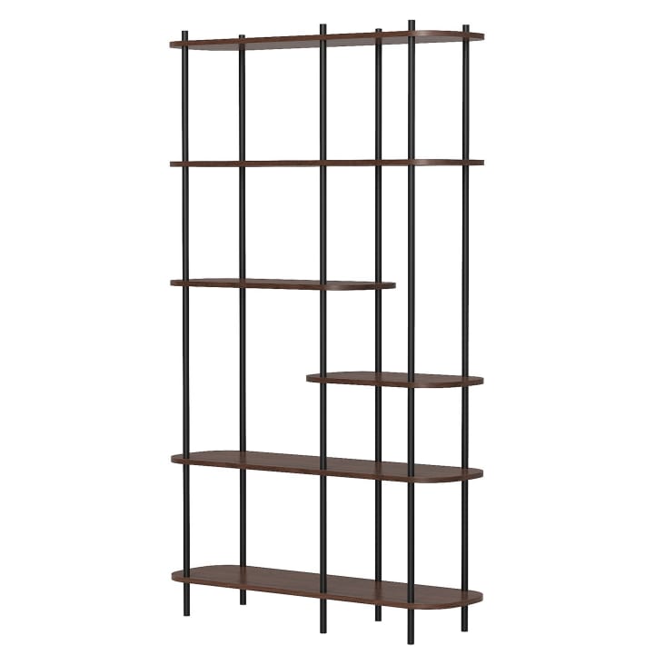 Librer¨ªa en acero y madera marr¨®n | Maisons du Monde