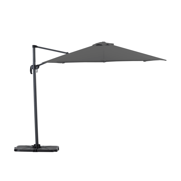 Struttura parasole sospesa e tessuto antracite rotondo 3m Milan ...