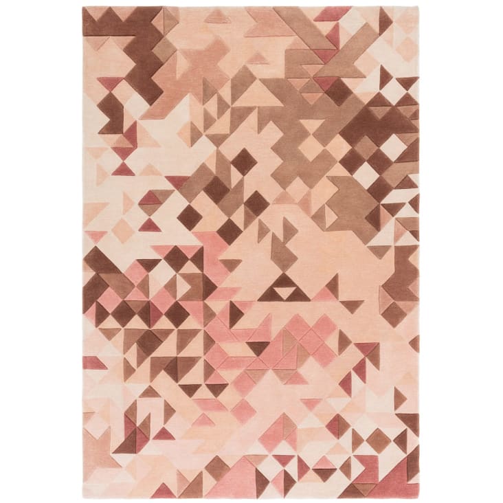 Tapis de salon en laine rose 120x170 cm MYSTERIA | Maisons du Monde