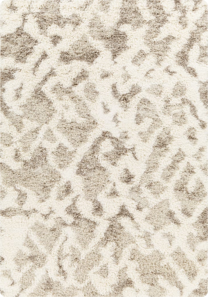 Alfombra shaggy bohemia blanco/beige 160x220 Paula | Maisons du Monde