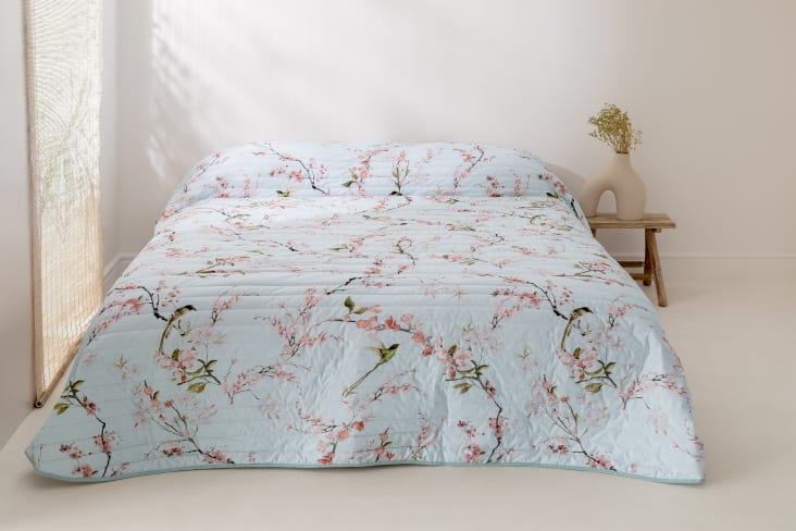 Colcha 100% algodón multicolor 180x260 cm (cama 80/90) Chinoiserie ...