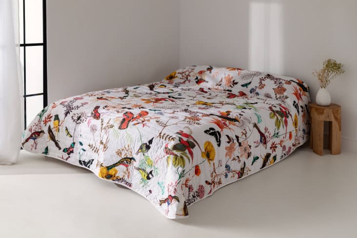Colcha 100% algodón multicolor 240x260 cm (cama 135/140) Birds of ...