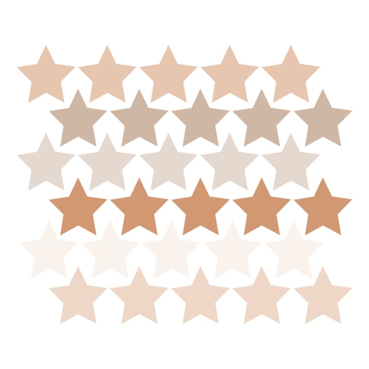 Stickers mureaux en vinyle étoiles marron et beige Stars1 | Maisons du ...