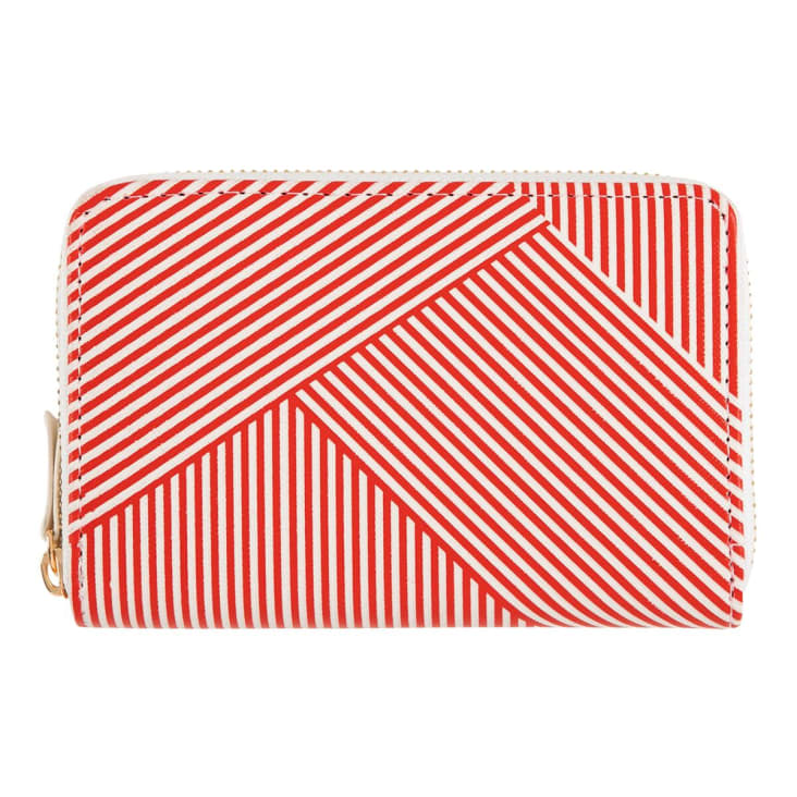 Cartera de mujer - 15 x 2,5 x 9,5 cm - rayas blancas y rojas | Maisons ...