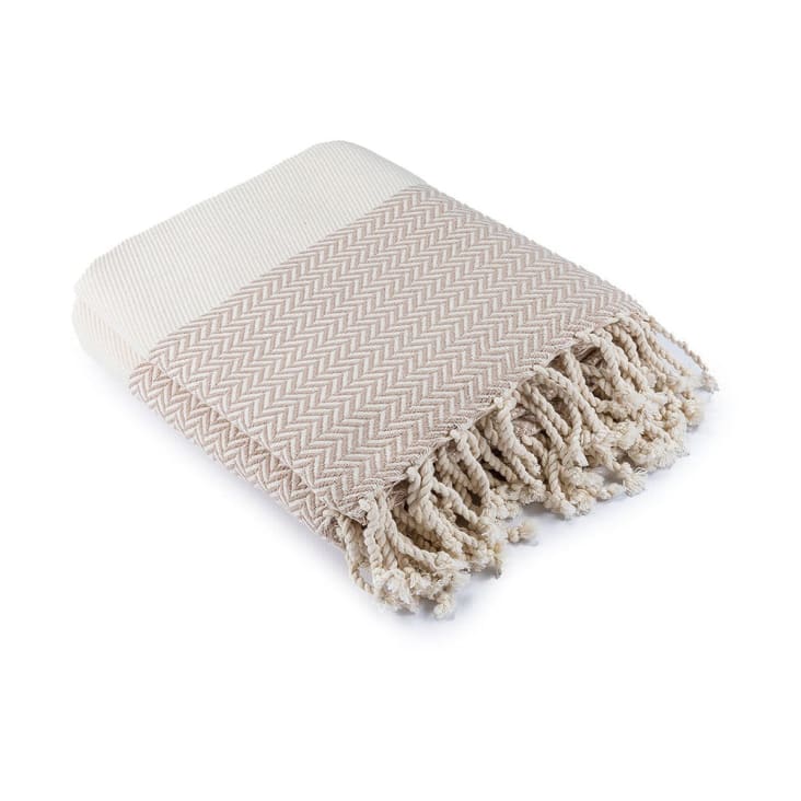 Manta plaid algodón crudo 130x170 Liv | Maisons du Monde