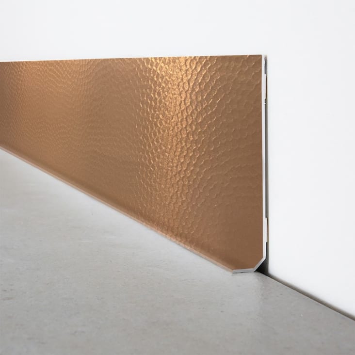 Pack 25 rodapiés adhesivos de pvc - 200x8cm - negro Cuivre martelé ...