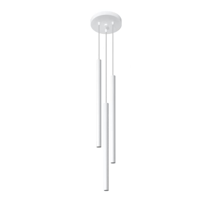 Suspension tube en métal, blanc L: 20cm Pastelo | Maisons du Monde