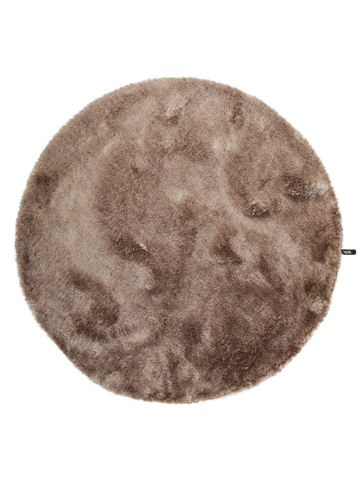 Tappeto a pelo lungo marroncino ø 160 rotondo Whisper | Maisons du Monde