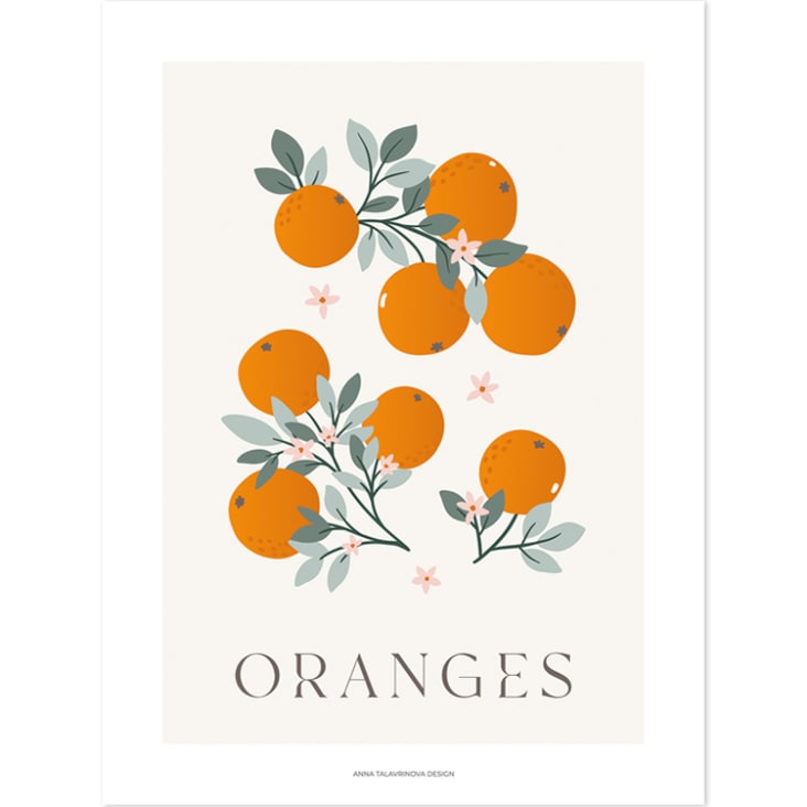 Affiche Oranges 30 x 40 cm Louise | Maisons du Monde