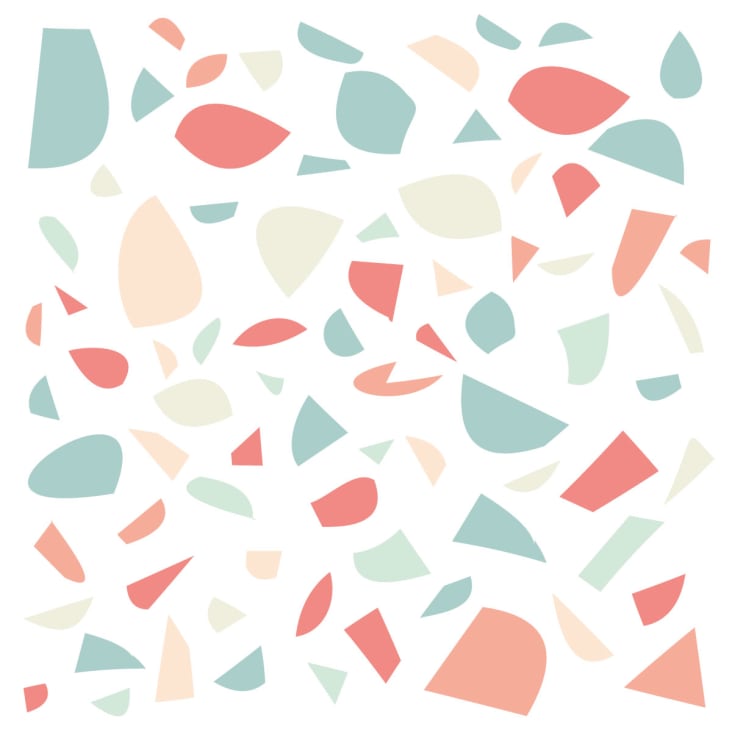 Stickers muraux en vinyle terrazzo pêche et vert Terrazzo | Maisons du Monde