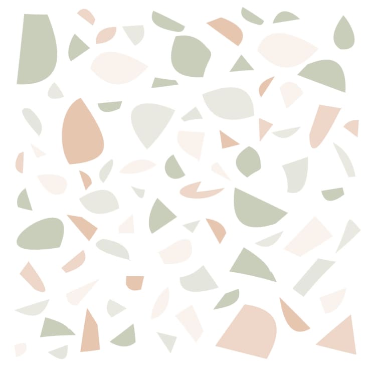 Stickers adesivi in vinile terrazzo verde e beige Soft terrazzo | Maisons du Monde