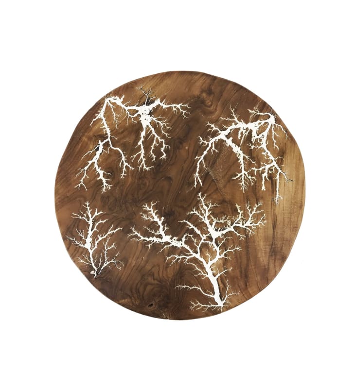 Quadro murale in legno marrone e bianco Ø 50 cm | Maisons du Monde