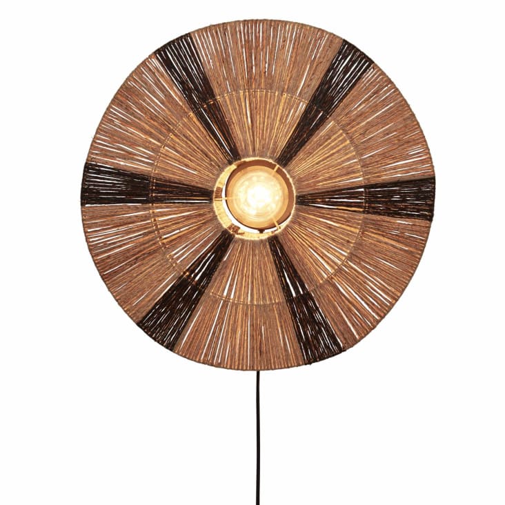 Aplique yute natural y negro diámetro 55cm Iguazu | Maisons du Monde