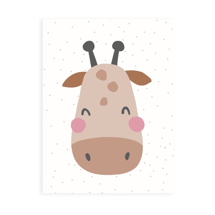 Poster per bambini giraffa beige 21x30cm JUNGLE | Maisons du Monde