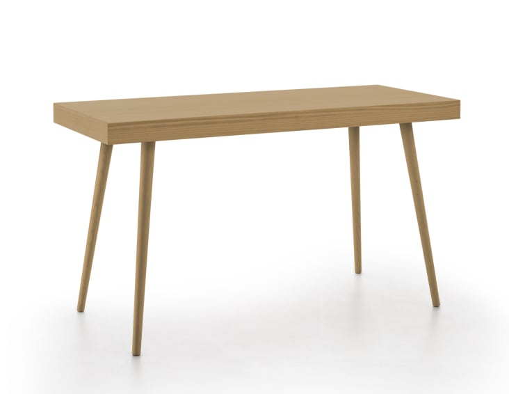 Escritorio de madera maciza natural, color encerado TOKIO | Maisons du ...