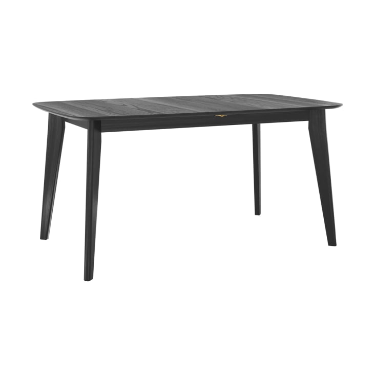 Table rectangulaire 4/6 personnes extensible en bois noir 150/180 cm ...