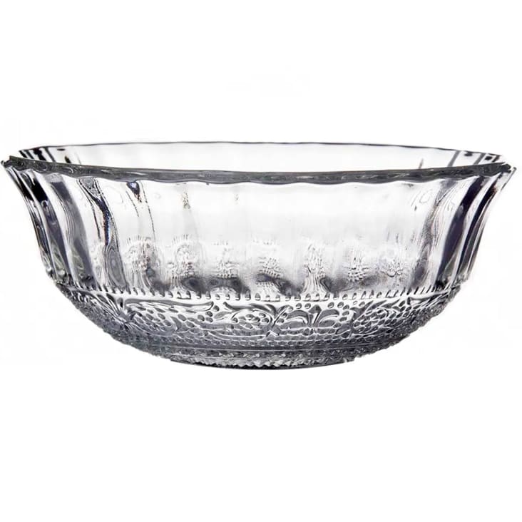 Bol en verre transparent à motifs romance 13x13x5cm | Maisons du Monde