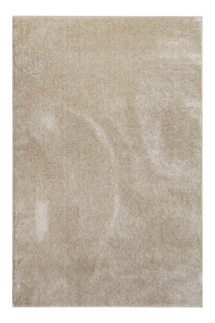 Moderner Hochflor Teppich beige sand, Wohn-, Schlafzimmer 120x170 # ...