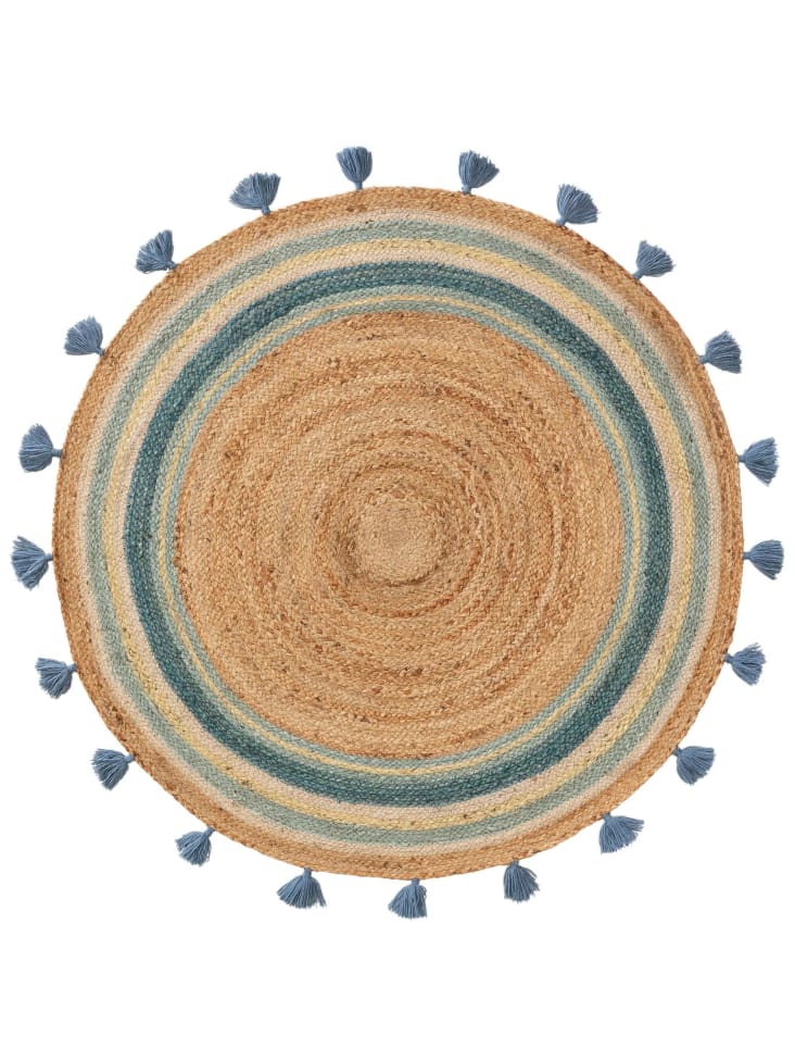 Tapis enfant turquoise 115 round Lovis | Maisons du Monde