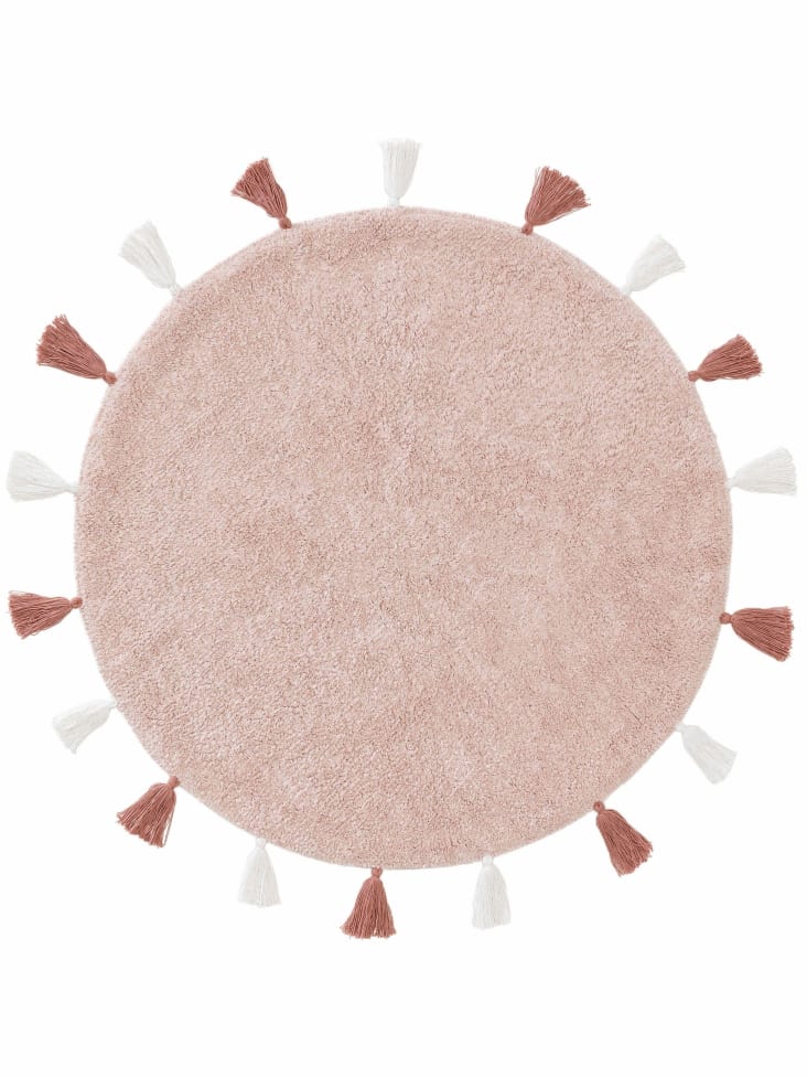 Tapis lavables pour enfants rose D 100 rond Malu | Maisons du Monde