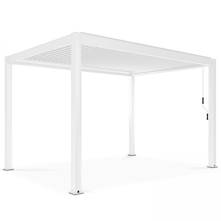 Pergola bioclimatica autoportante bianca 3x4m Athenes | Maisons du Monde