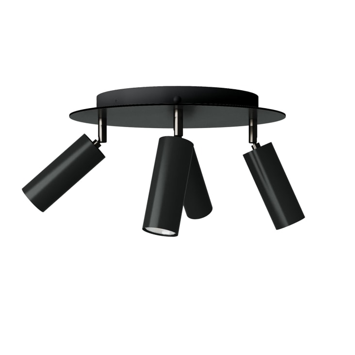 Foco de 4 luces de color negro y rosetón redondo de 400 mm | Maisons du ...