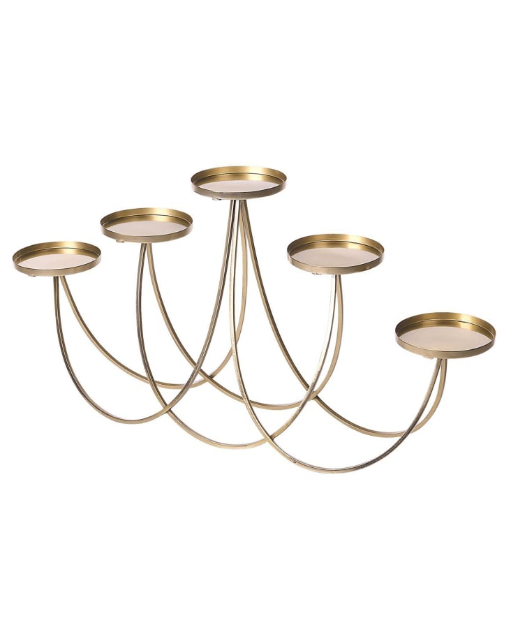 Candelabro metallo oro 38 cm Buaran | Maisons du Monde