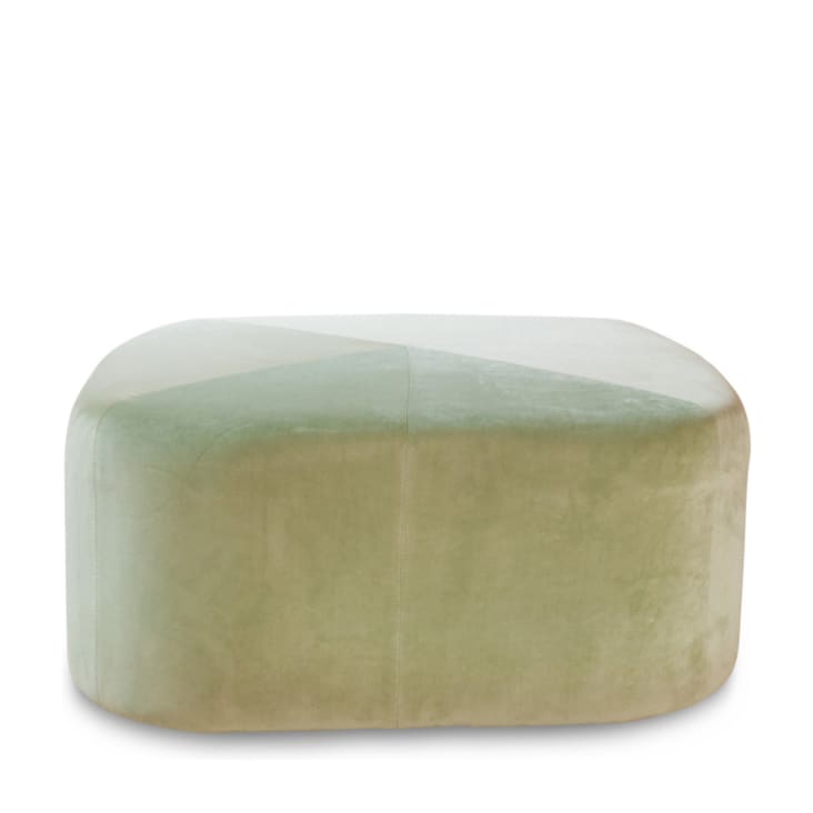 Großer Puff aus Samt, grün Skagen | Maisons du Monde