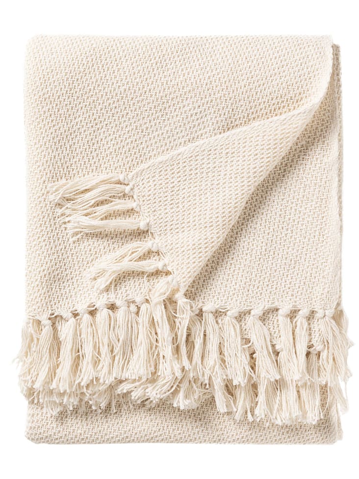 Couverture en coton ivory 125x150 Ezra | Maisons du Monde