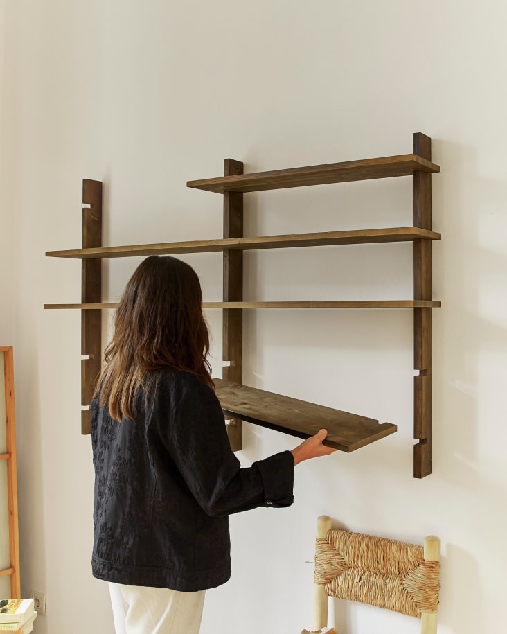 Estantería modular de pared en madera marrón ALOMA | Maisons du Monde