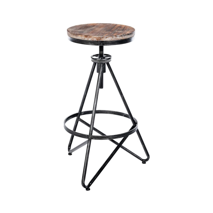 Barhocker im industrialen Stil aus Metall silber Karla | Maisons du Monde
